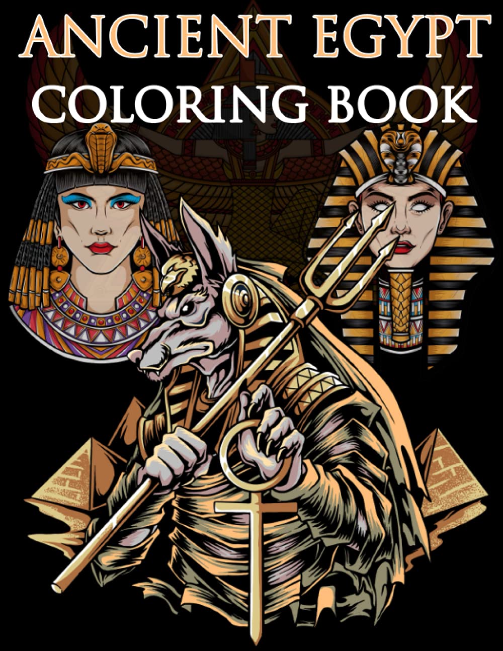 Buy Ancient Egypt Coloring Book: Egyptian Gods Anubis Osiris Horus ...