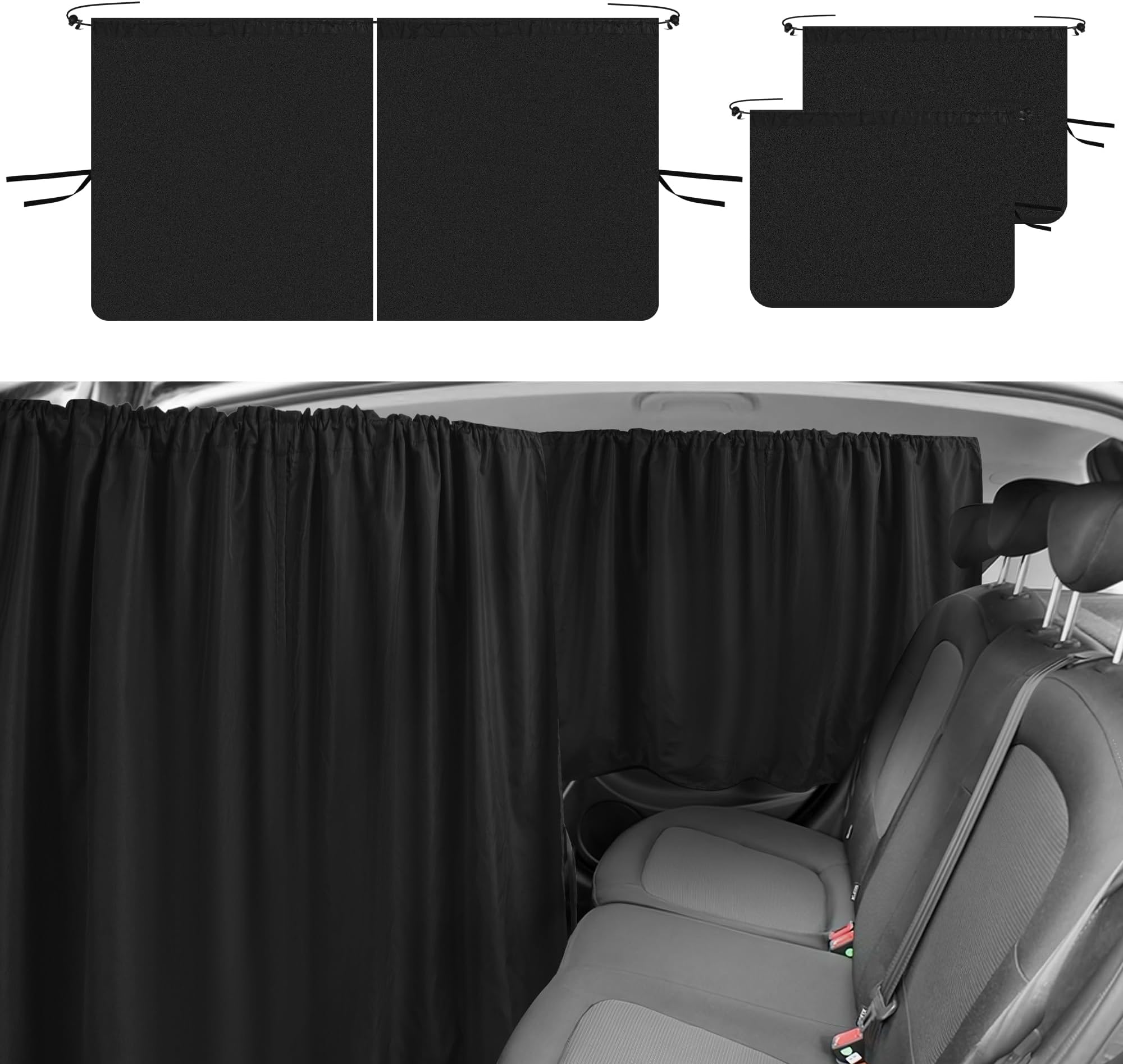 Amazon.com: KINGKI Set of 3 Car Window Shades - 95% Light Blocking ...