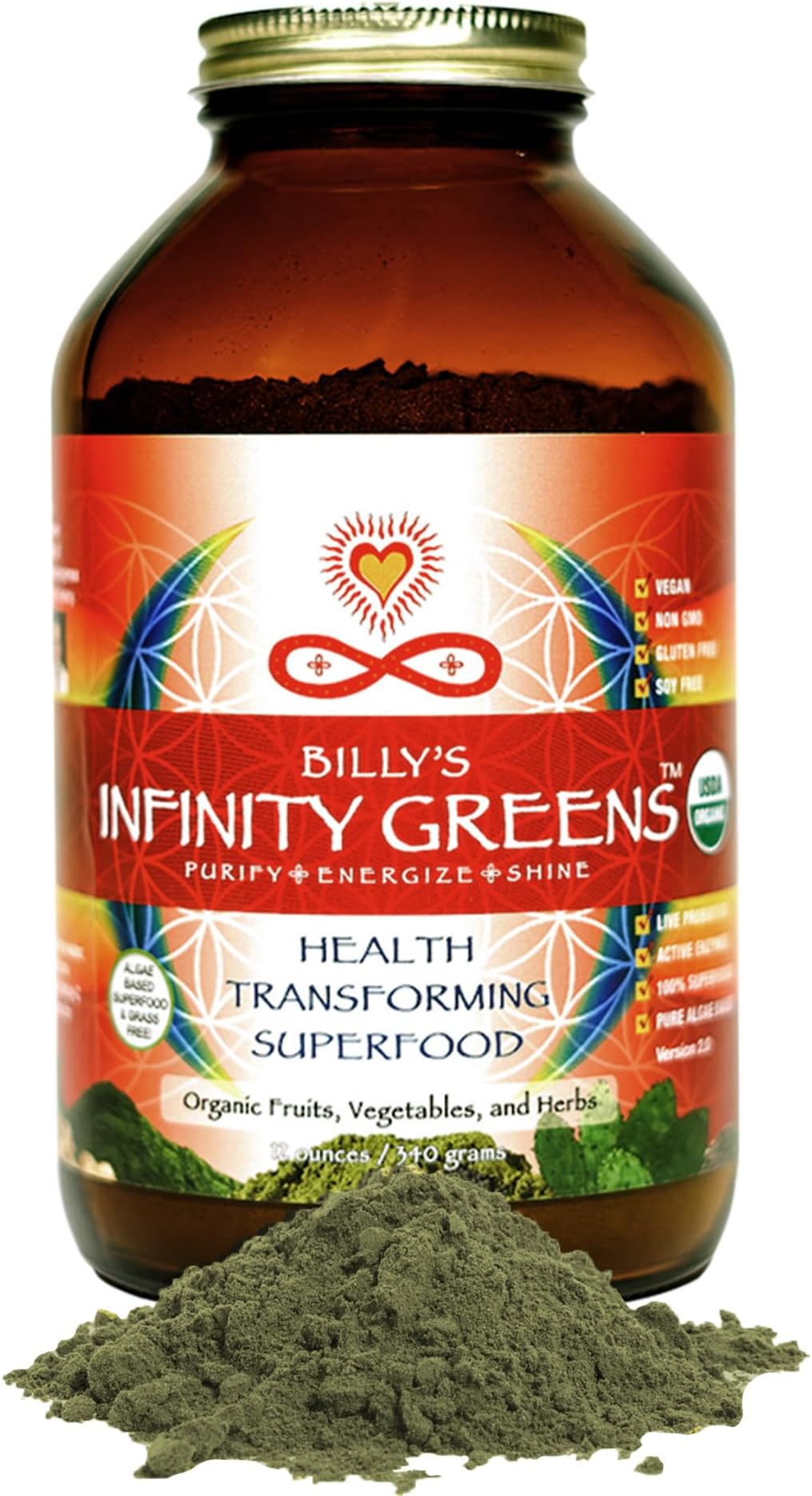 Amazon.com: Infinity Greens Superfood Powder | Blue Green Algae Based ...