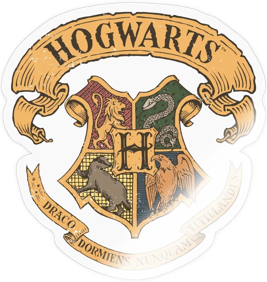 Spreadshirt Harry Potter Hogwarts Coat of Arms Sticker Size S (10 x 10 ...
