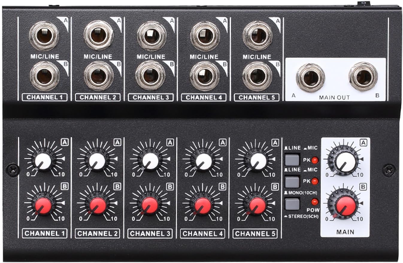 Amazon.com: 10 Channel 6.35mm TRS or 3.5mm HiFi Audio Mixer Headphone ...