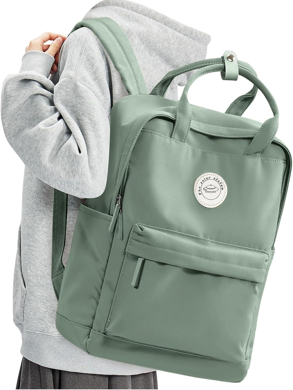 Amazon.com | Large Light Green School Backpack for Women Teen Girls ...