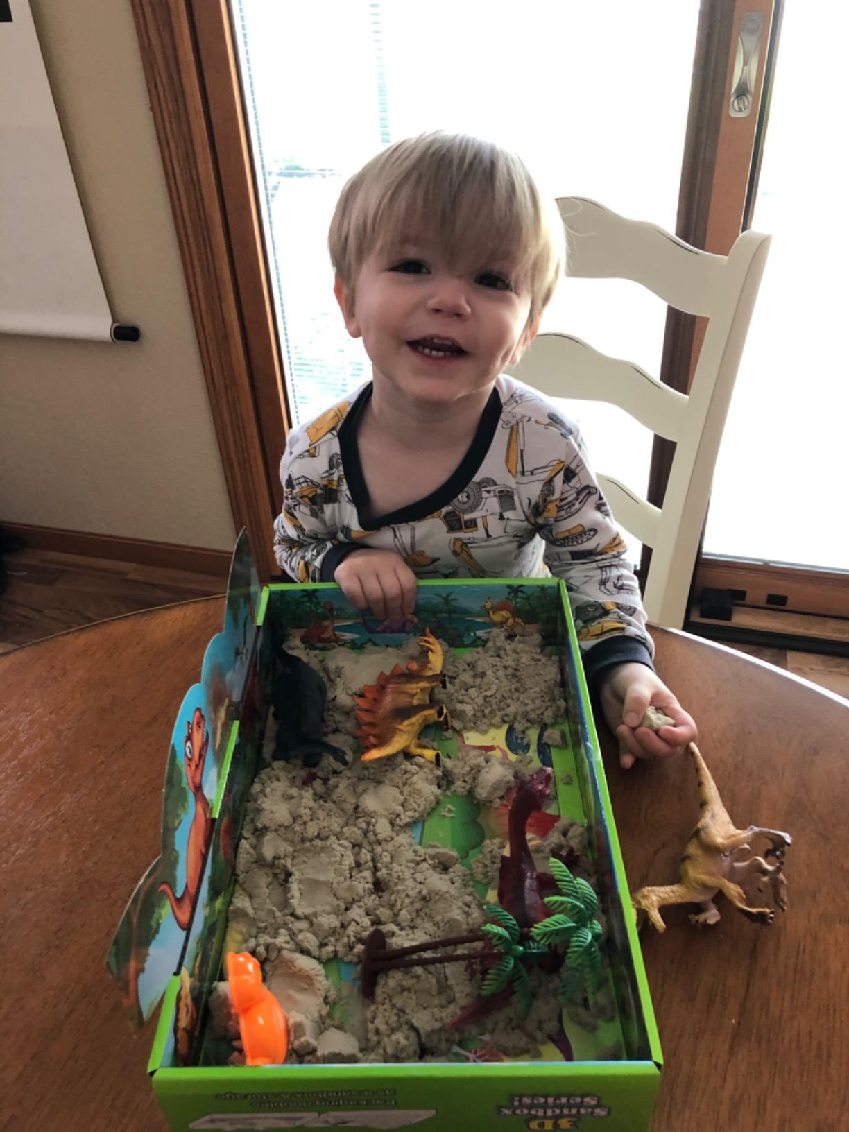 Amazon.com: FUN LITTLE TOYS 29 PCs Dino Play Sand Set for Kids with ...