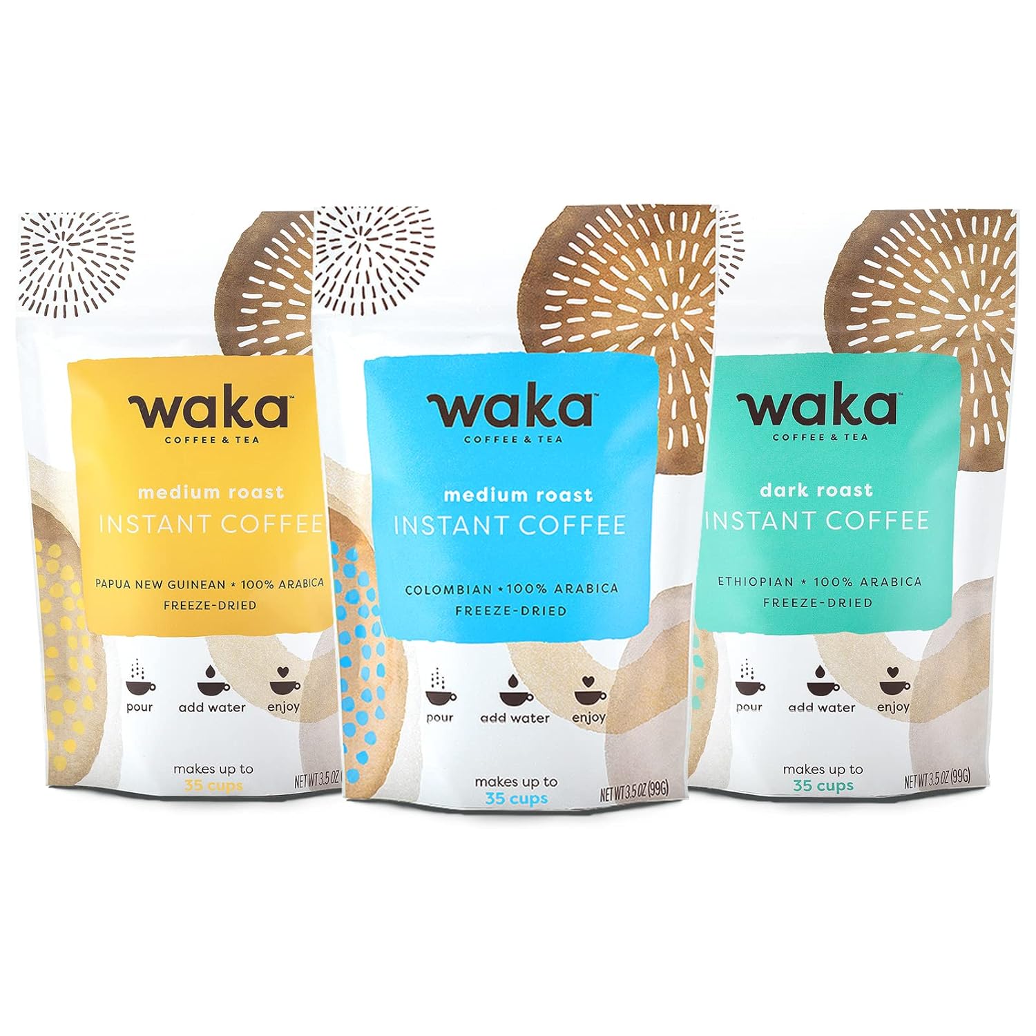 Amazon.com : Waka Quality Instant Coffee — Origin Explorer 3 Bag Combo ...