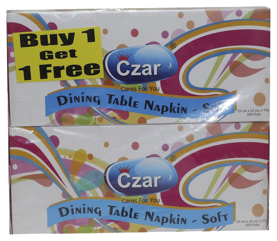 Spar Combo - Czar Dining Table Napkin Soft, 200 Pieces (Pack of 2 ...