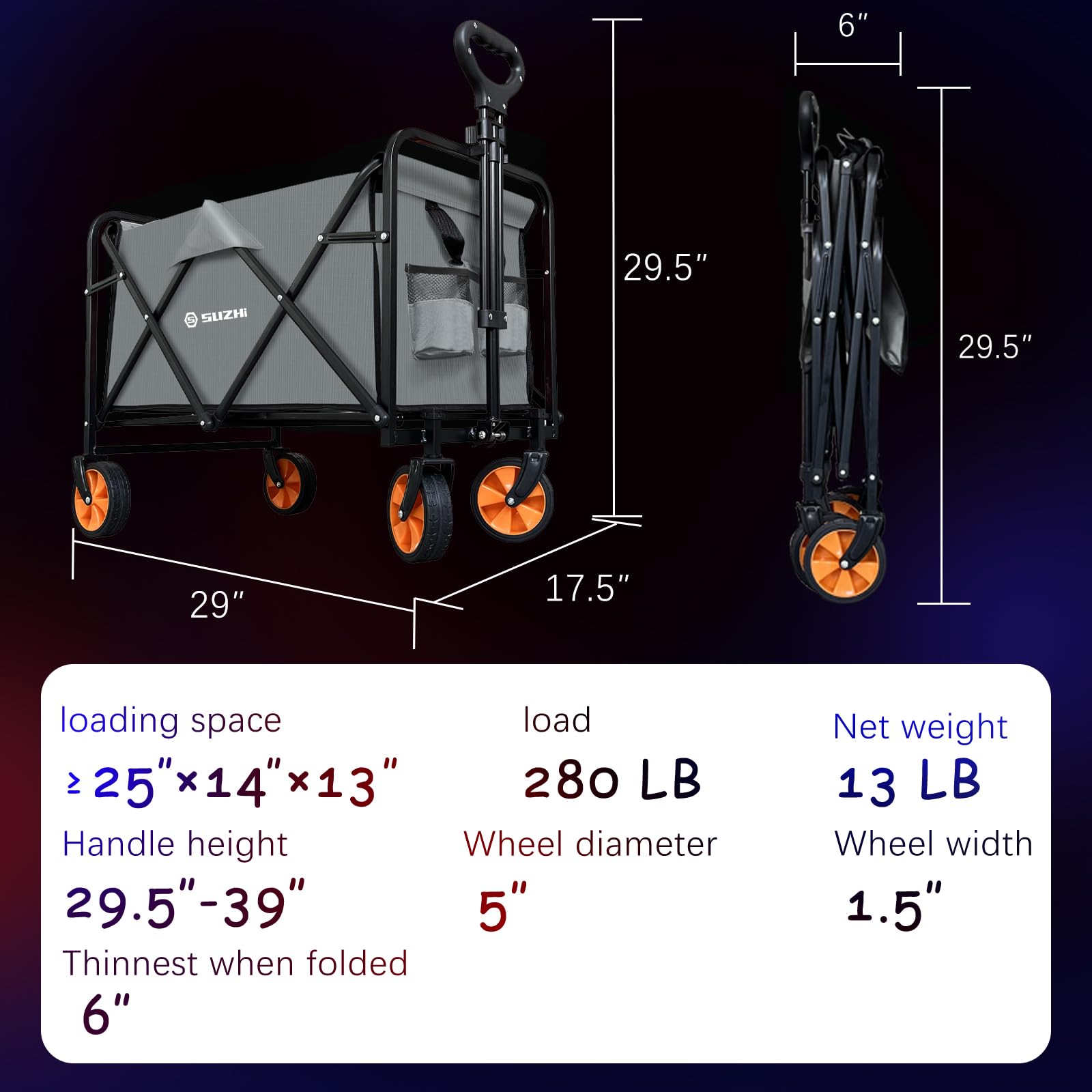 Snapklik.com : Small Deep Collapsible Foldable Grey Grocery & Apartment ...