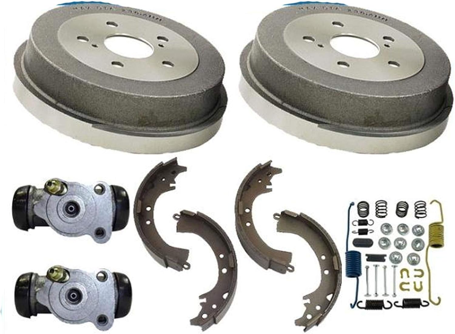 Amazon.com: Brake Drums Shoes Spring Kit Wheel Cylinder Replacement ...