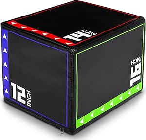 Amazon.com : 3-in-1 Plyo Box Set (12/16/20/24/30") - High-Density EPE ...