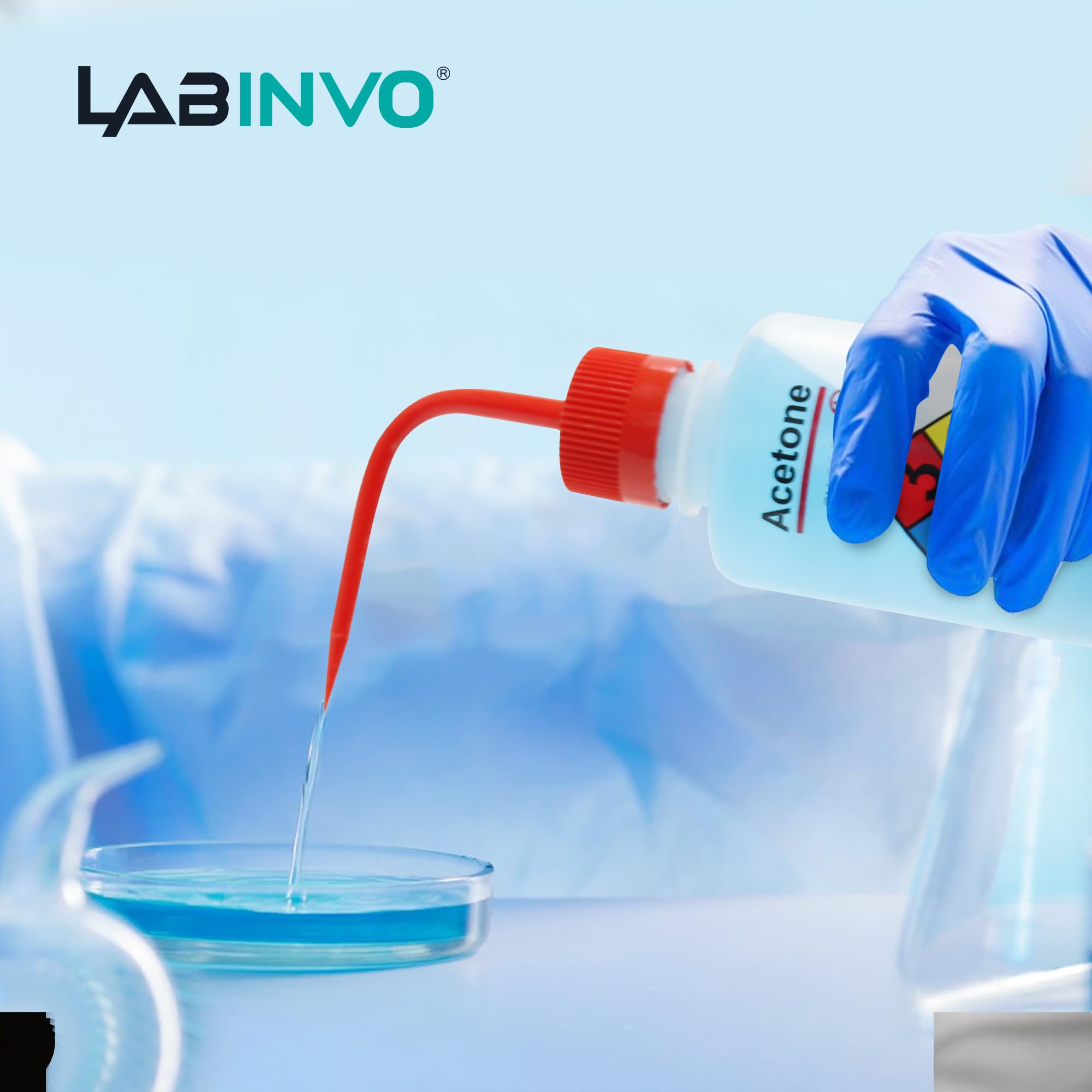 Snapklik.com : LABINVO Acetone Wash Bottle, 1PC Of Vol.500ml