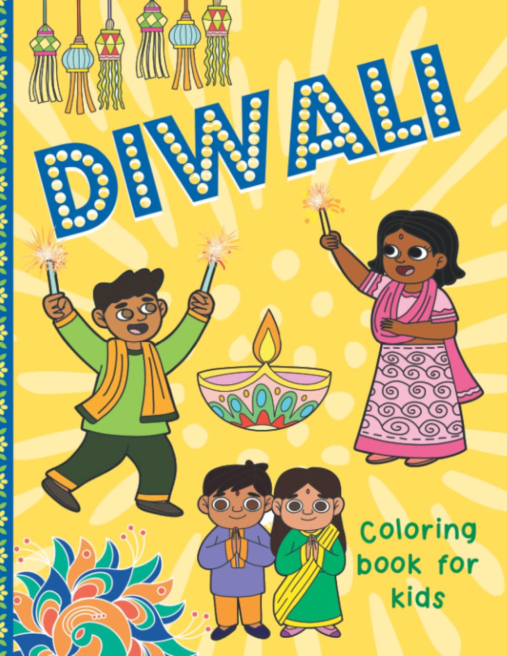 Diwali Coloring Book: For Kids. Simple & Fun Pictures Suitable for ...