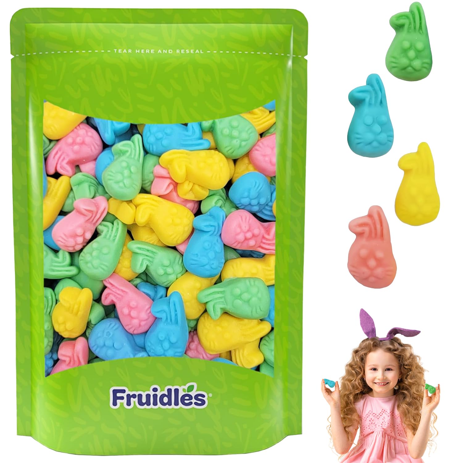 Amazon.com : Fruidles Gummi Easter Bunnies Candy, Delicious Fruit ...