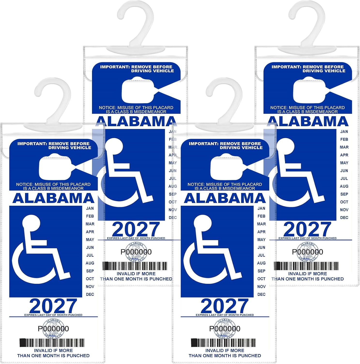 Amazon.com: REGUICORP Handicap Placard Holder 4P, Ultra Transparent ...