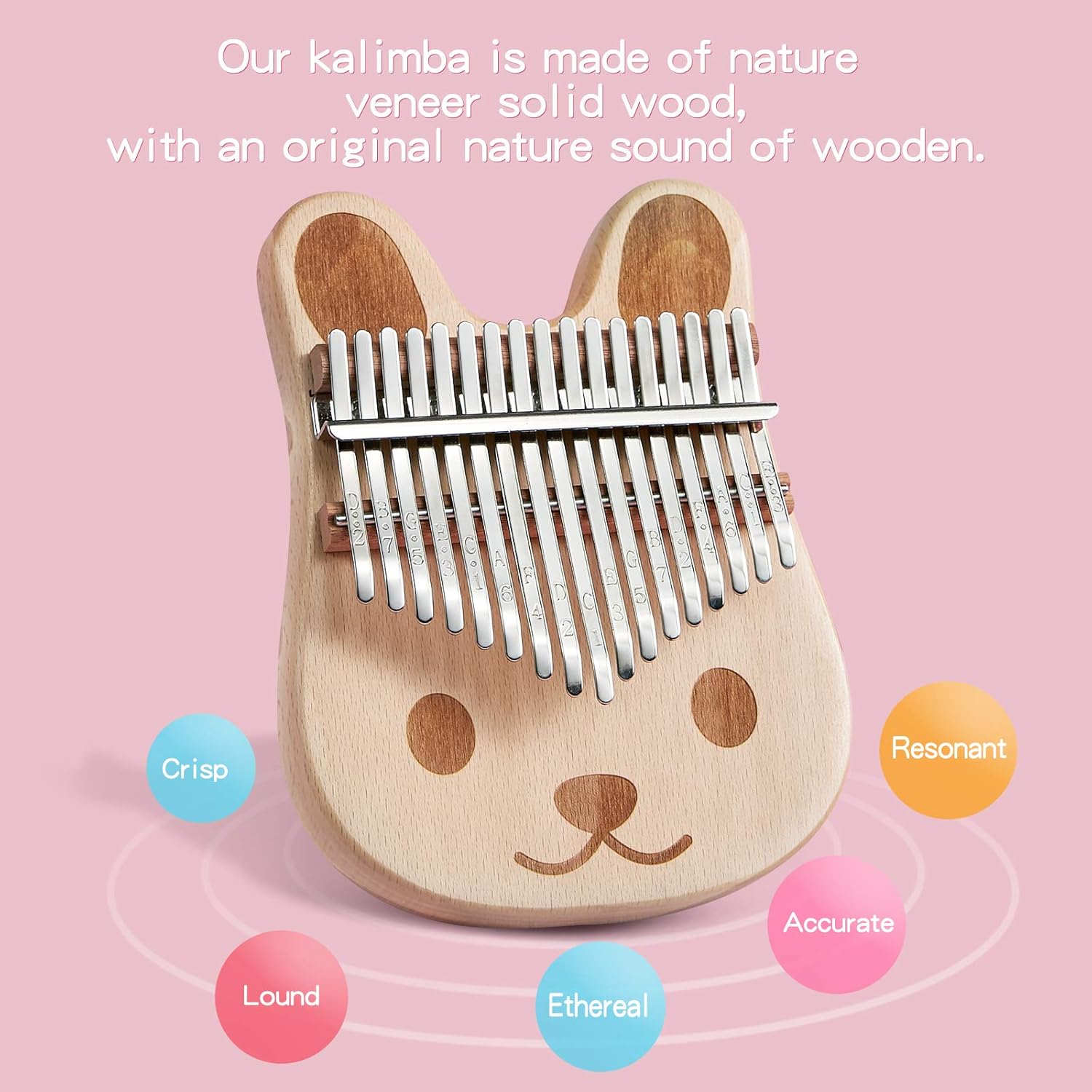 Buy Byla Kalimba 17 Keys Solid Wood Mahogany Portable Thumb piano ...