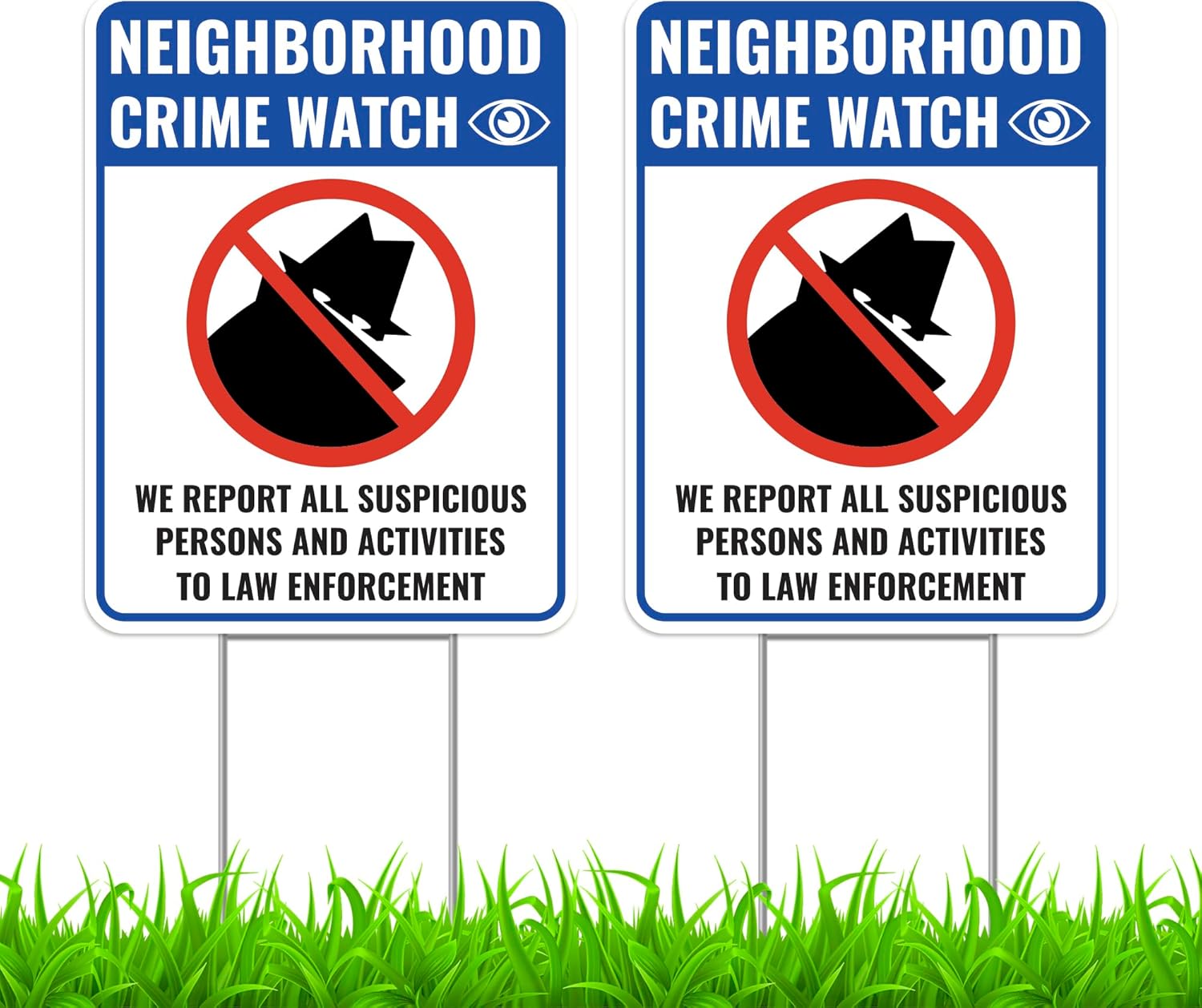 Amazon.com: 2PC Neighborhood Crime Watch Sign with Stakes, 17 Inches by ...