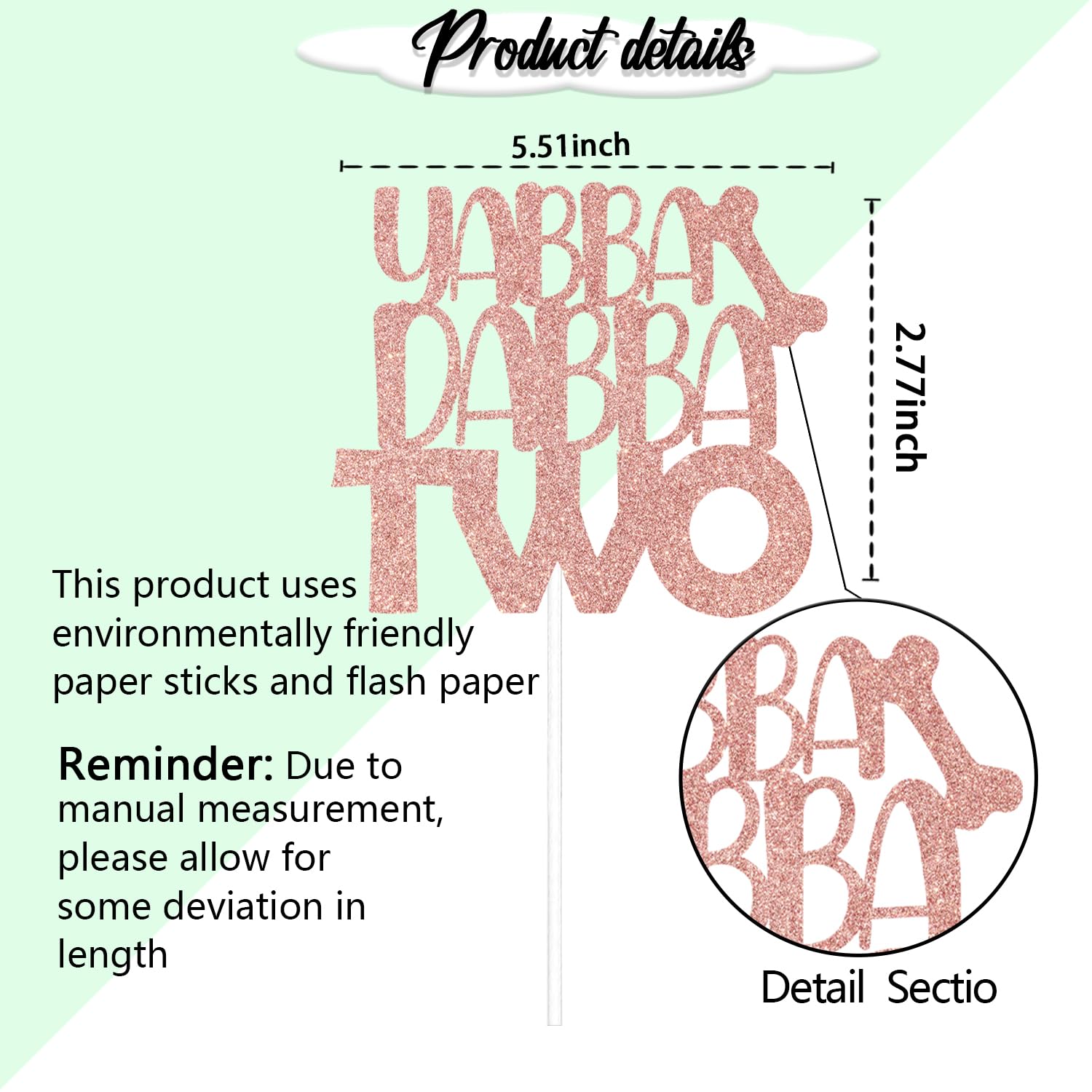 Snapklik.com : Yabba Dabba Two Cake Topper, Prehistoric Themed 2nd ...