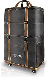 Amazon.com: ELDA Maletas plegables expandibles de gran capacidad con ...