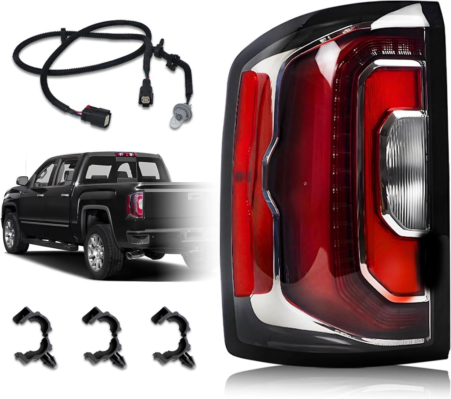 Amazon.com: Ussbaye LED Tail Lights Compatible with 2016 2017 2018 GMC ...