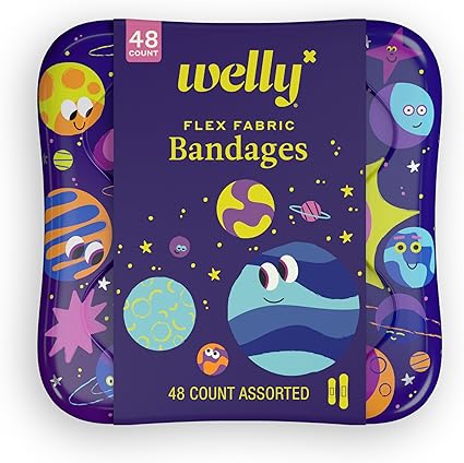 Amazon.com: Welly Bandages | Adhesive Flexible Fabric Bravery Badges ...