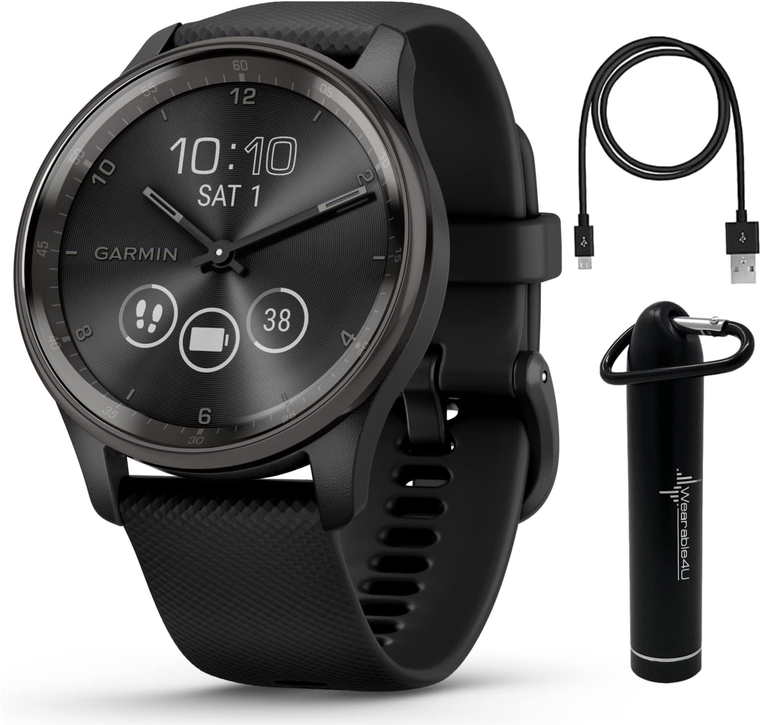 Amazon.com: Garmin vivomove 3, Hybrid Smartwatch with Real Watch Hands ...