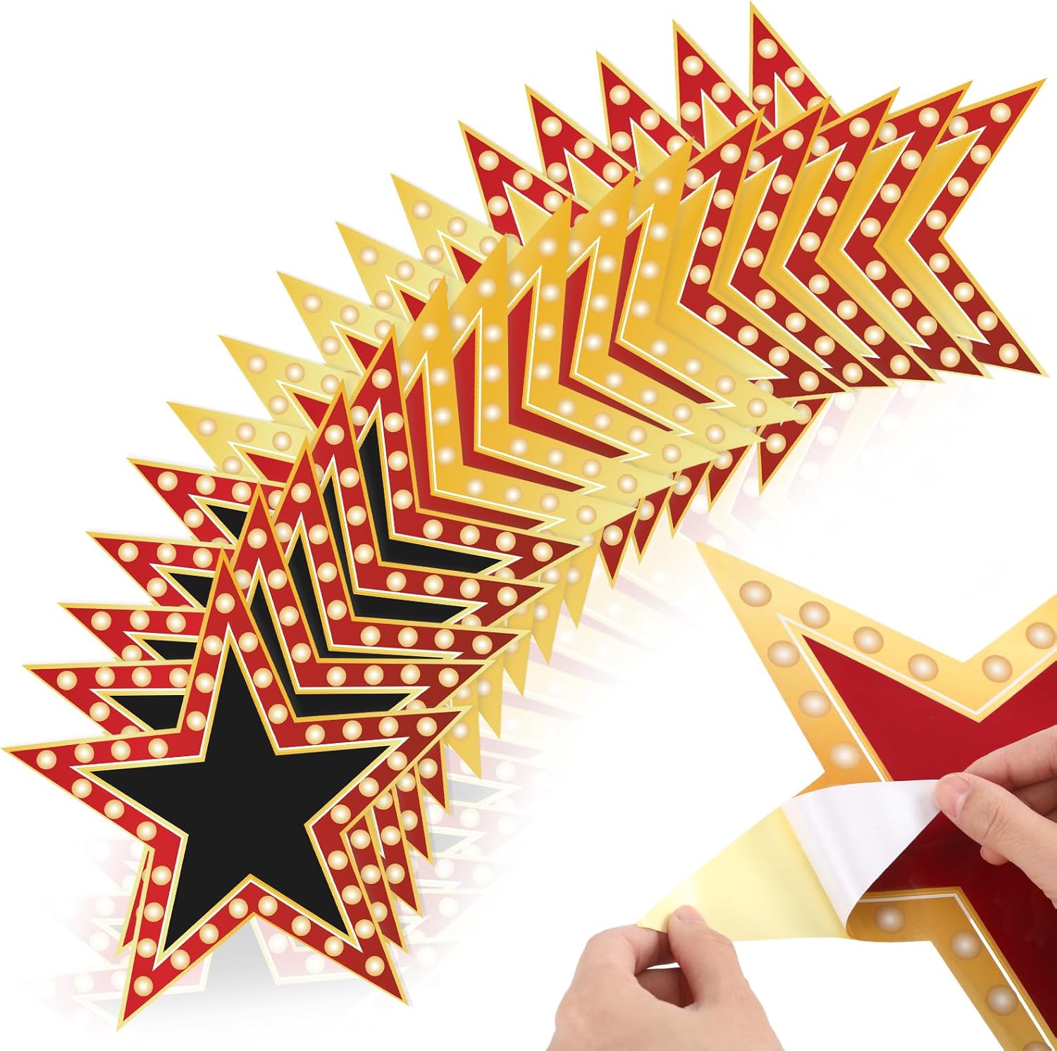 Amazon.com: Frienda 48 Sheets Movie Star Sticker 11 Inch Star Movie ...