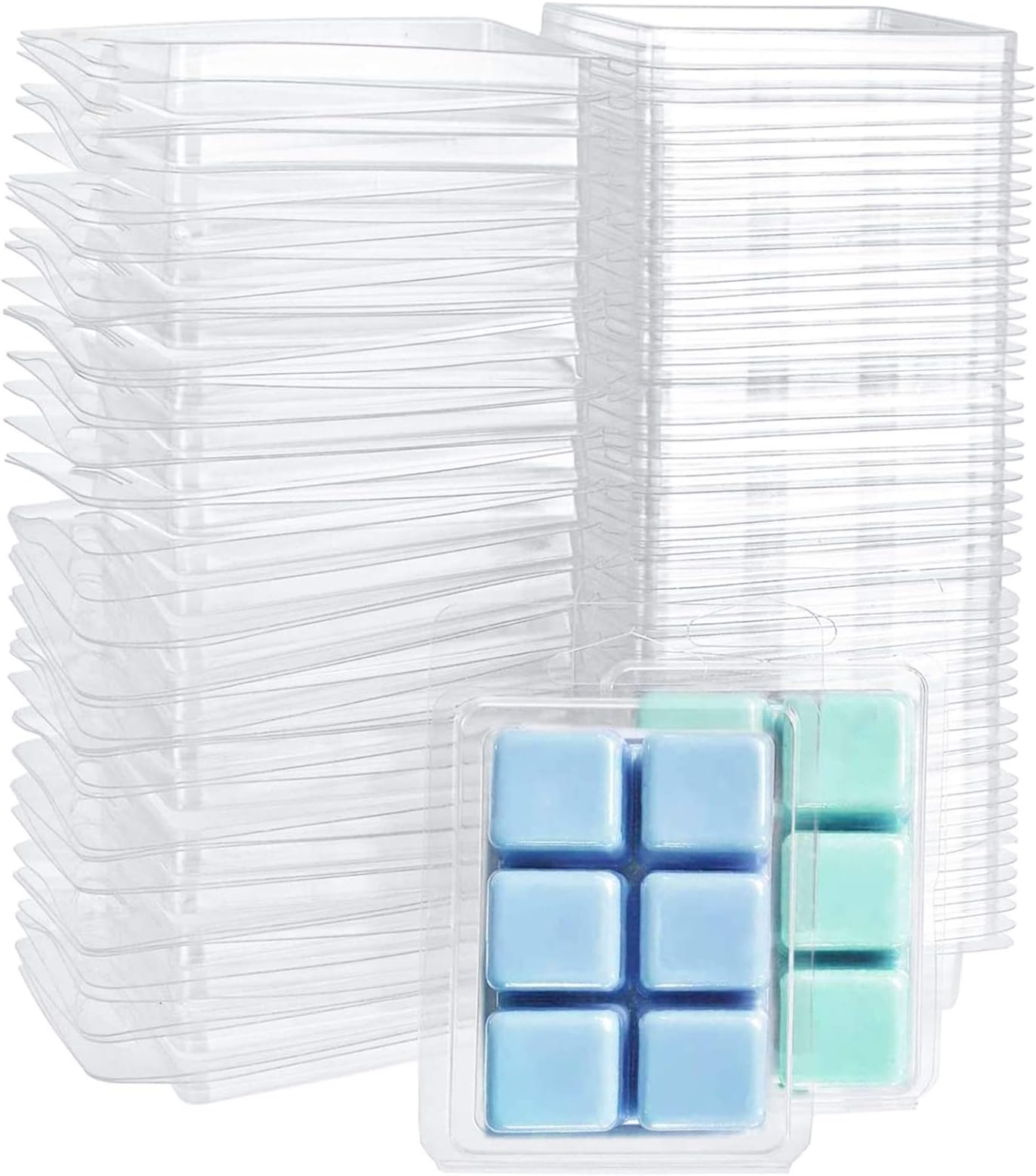 Amazon.com: YYCH Wax Melt Molds - 100 Packs Clear Empty Plastic Wax ...