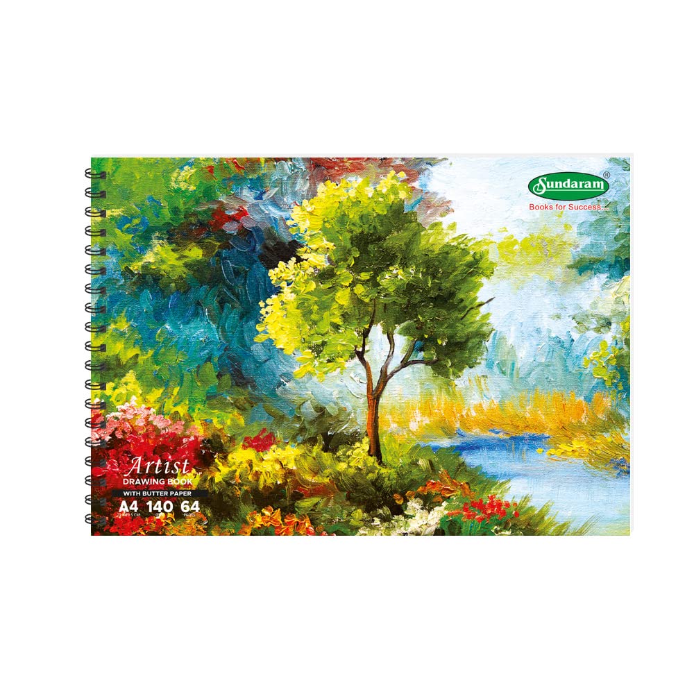 Sundaram | A4 Artist Drawing Book | with Butter Paper | 64 Pages | 29.5 ...