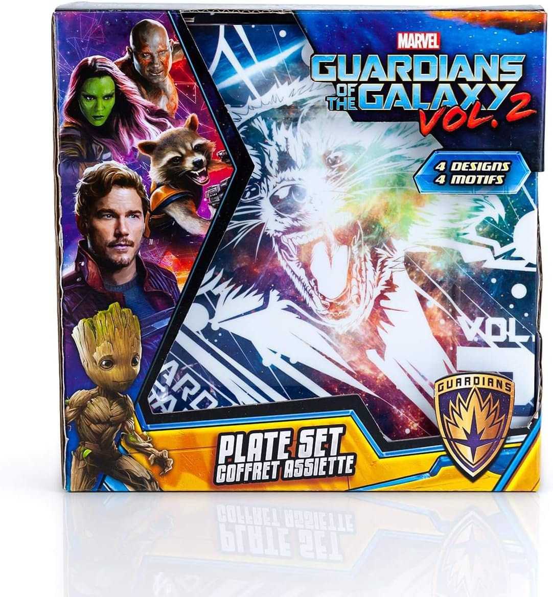 Guardians of the Galaxy Vol. 2 Paquete de 4 platos de plástico de 8 ...