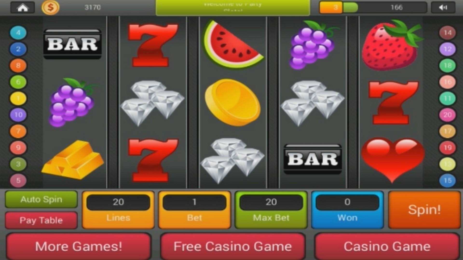 Classic Slots - Precious Stone in Vegas – Lucky Multi-line Slot Machine ...