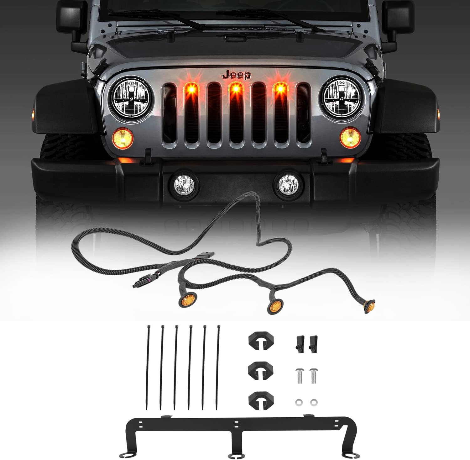 Amazon.com: Xprite 8" Vertical Single Row Extra Slim LED Grille Light ...