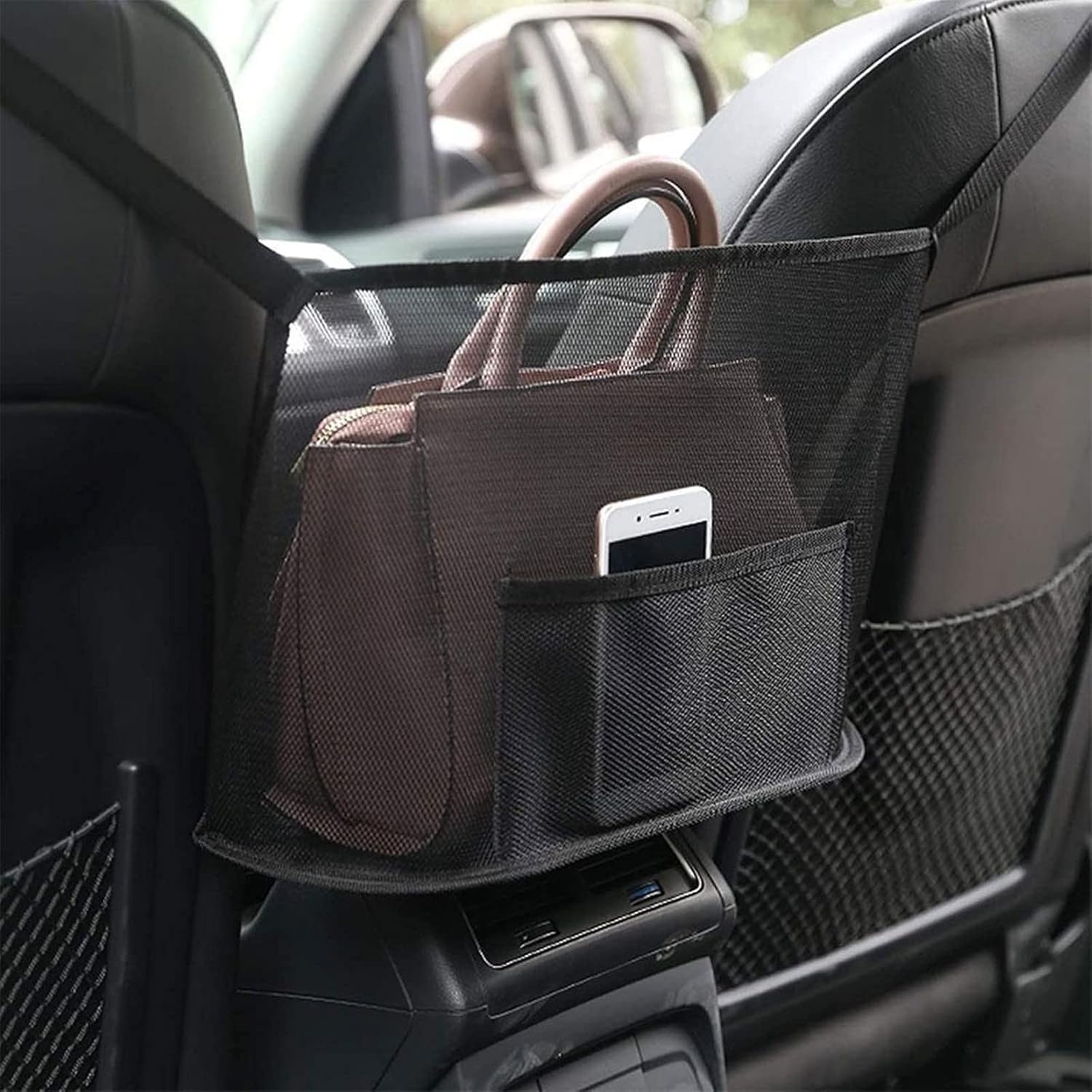 Amazon.com: Alozbpo Car Handbag Holder Between Seats Large Capacity Car ...