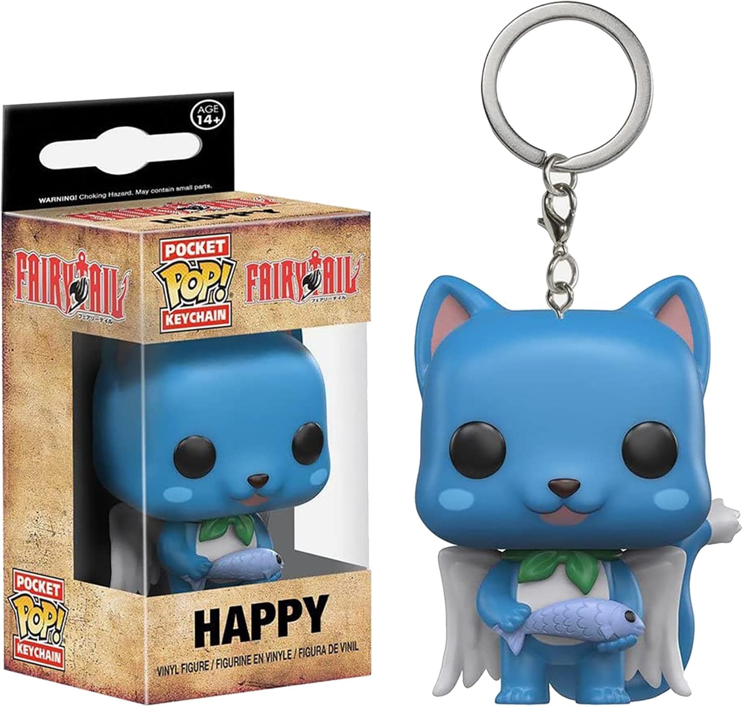 Amazon.com: Funko Fairy Tail-Happy Pocket POP Keychain : Clothing ...