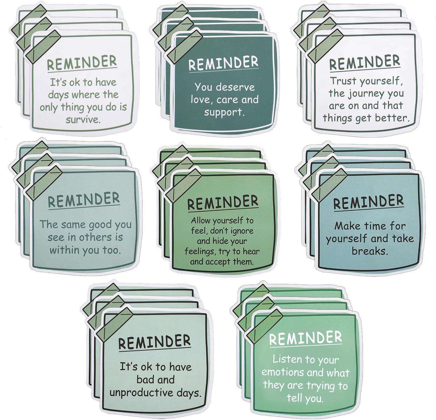 Amazon.com : 24pcs Mental Health Awareness Stickers, Paper Mental ...
