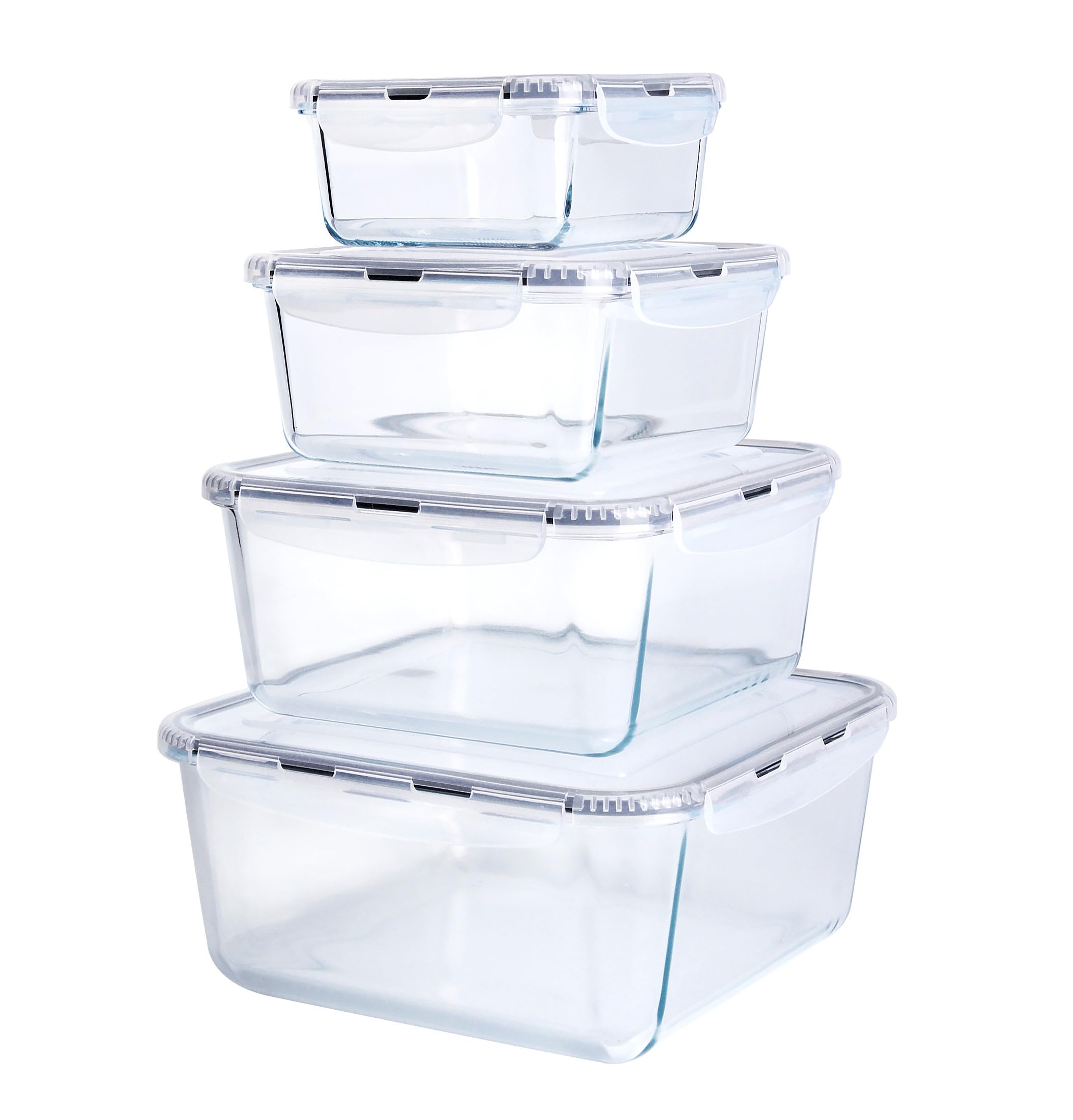 Amazon.com: HUSANMP Extra Large Glass Storage Containers with Lids, Set ...