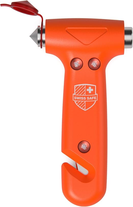 Amazon.com: Swiss Safe Durable 5-1 Car Safety Hammer Window Breaker ...