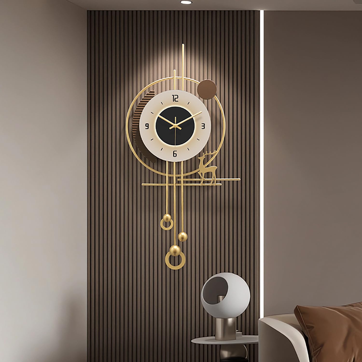 Amazon.com: Lenikf Decorative Wall Clock for Living Room Large Wall ...