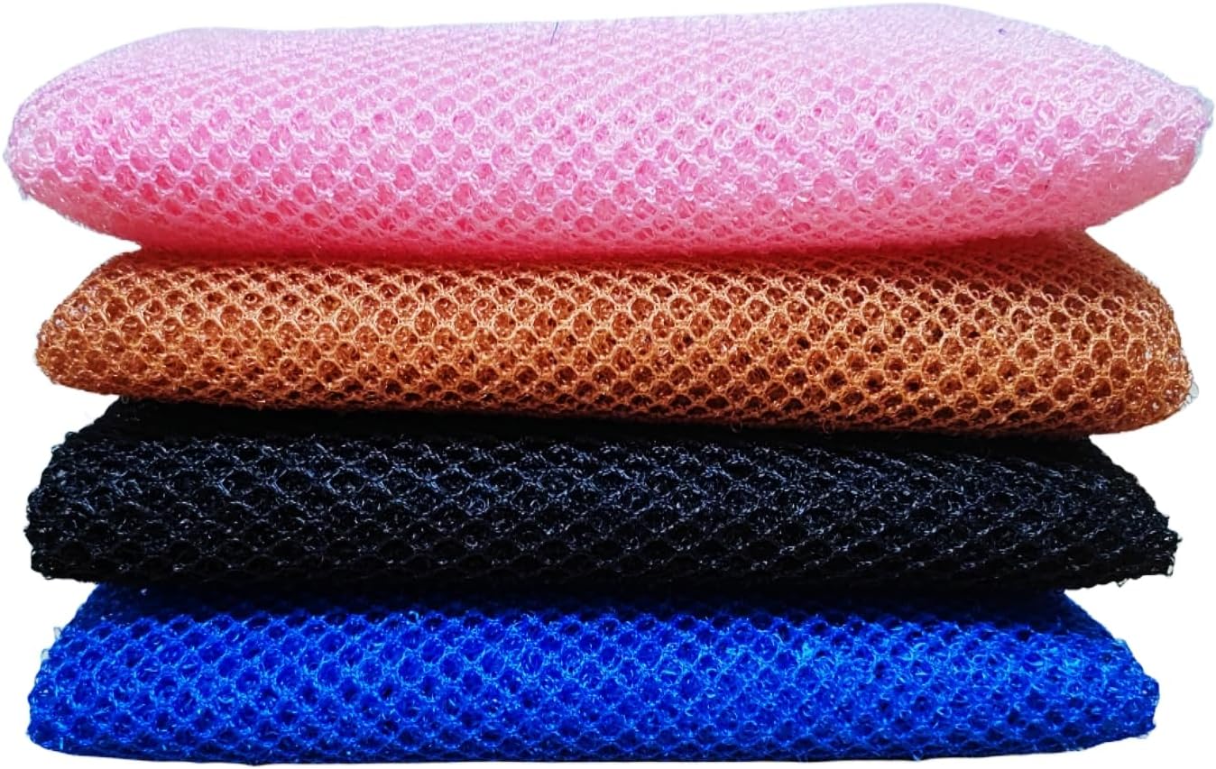 Amazon.com: Haisalin 4 Pcs African Bath Sponge,African Net Long Net ...