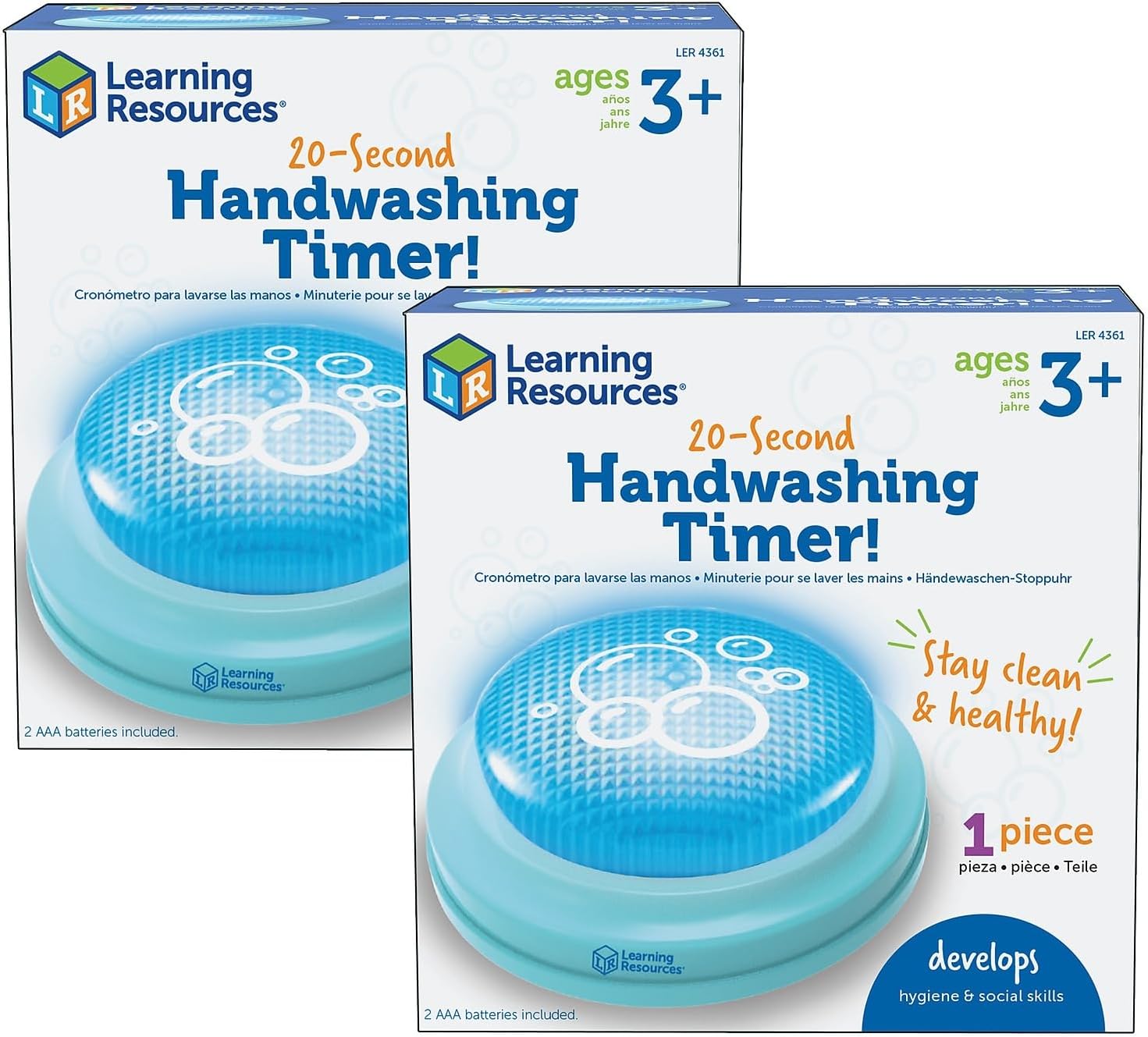 Amazon.com: Learning Resources 20-Second Handwashing Timer, Children's Timer, Home & Classroom ...