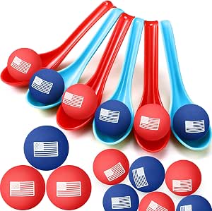 Amazon.com: PullCrease 24 Pack Memorial Day Spoon Relay Race Set ...