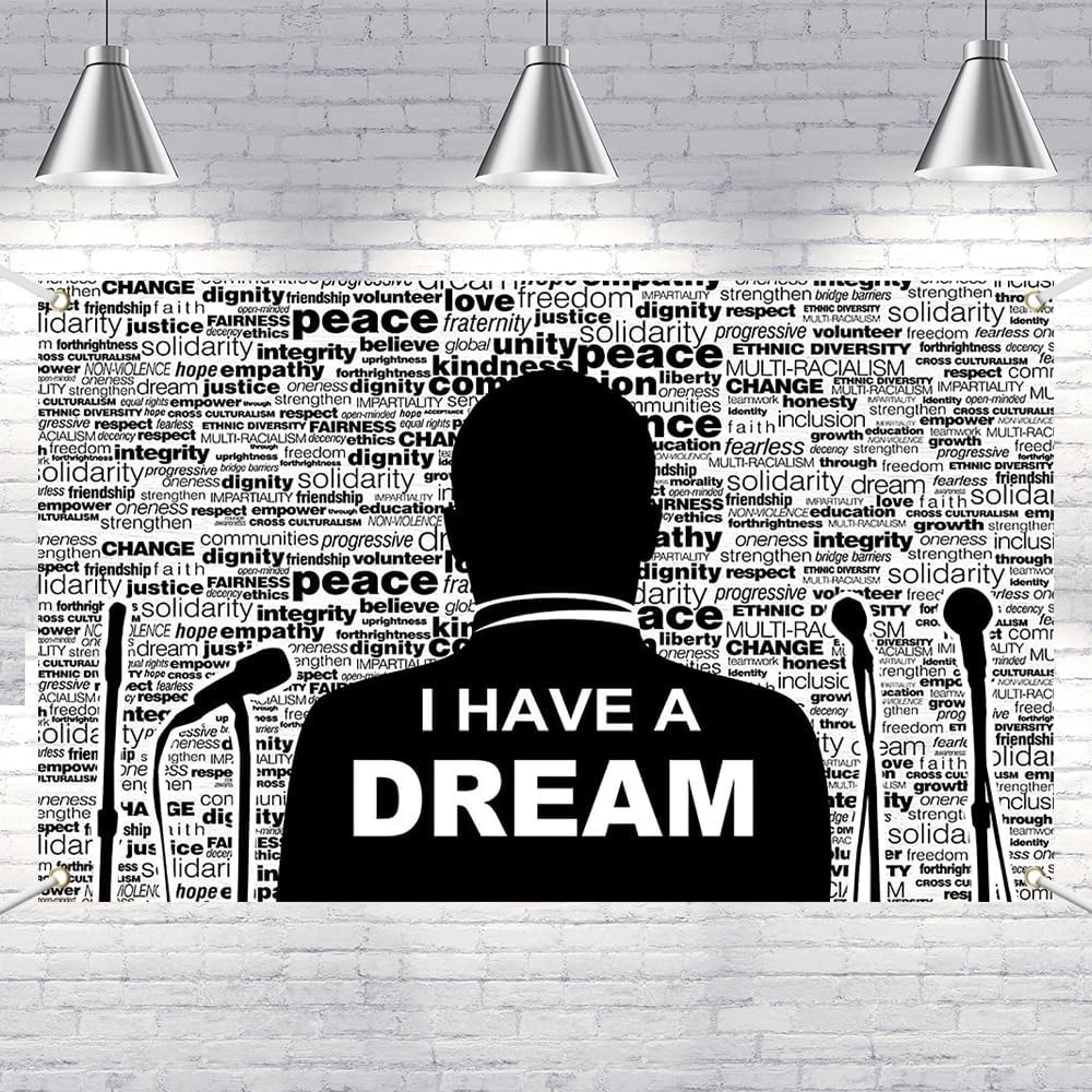 Amazon.com: Lofaris MLK Day Decorations Banner Photography I Have A ...