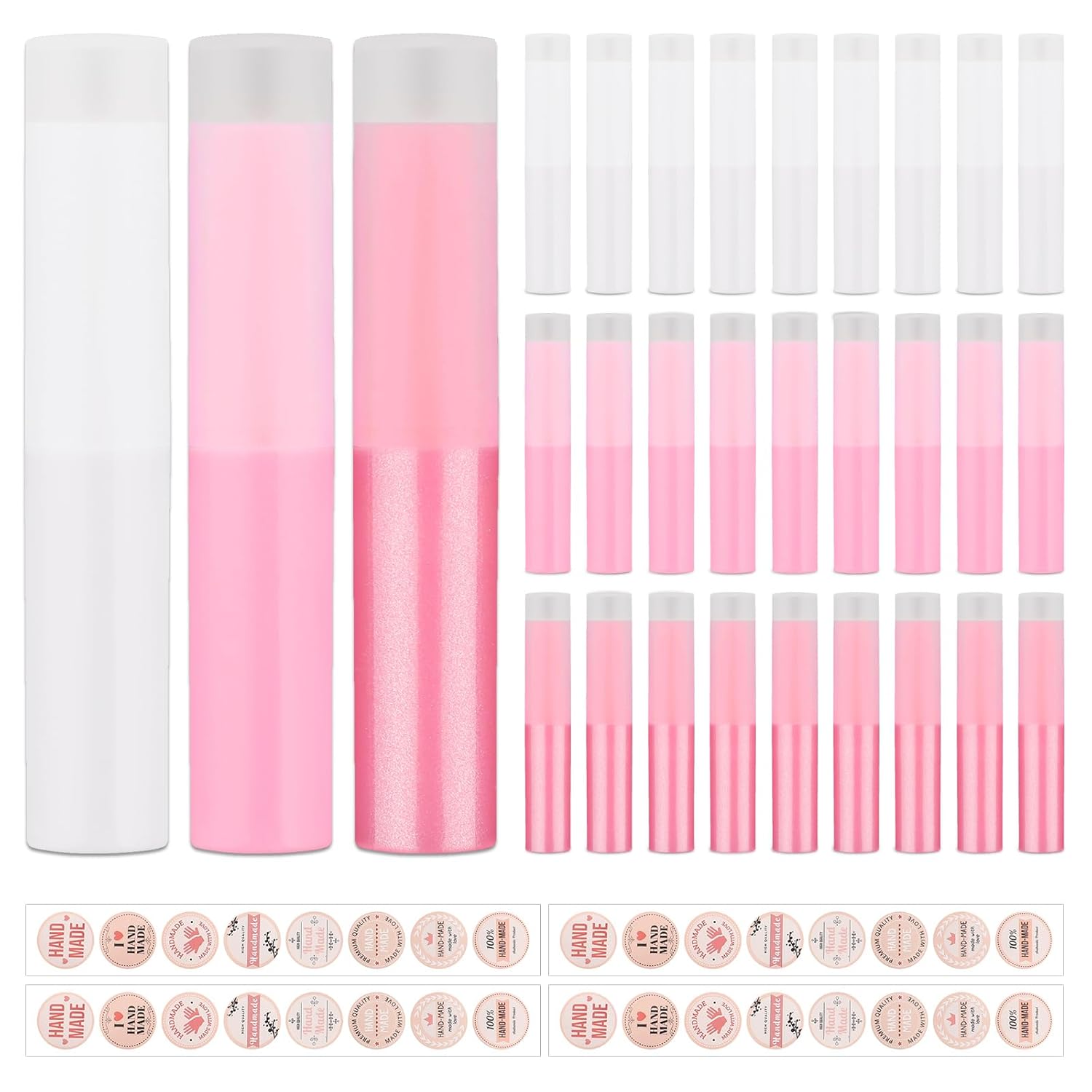 Amazon.com : 30Pcs 0.14oz Twist up Lip Balm Tubes, Pink Rotatable Empty ...