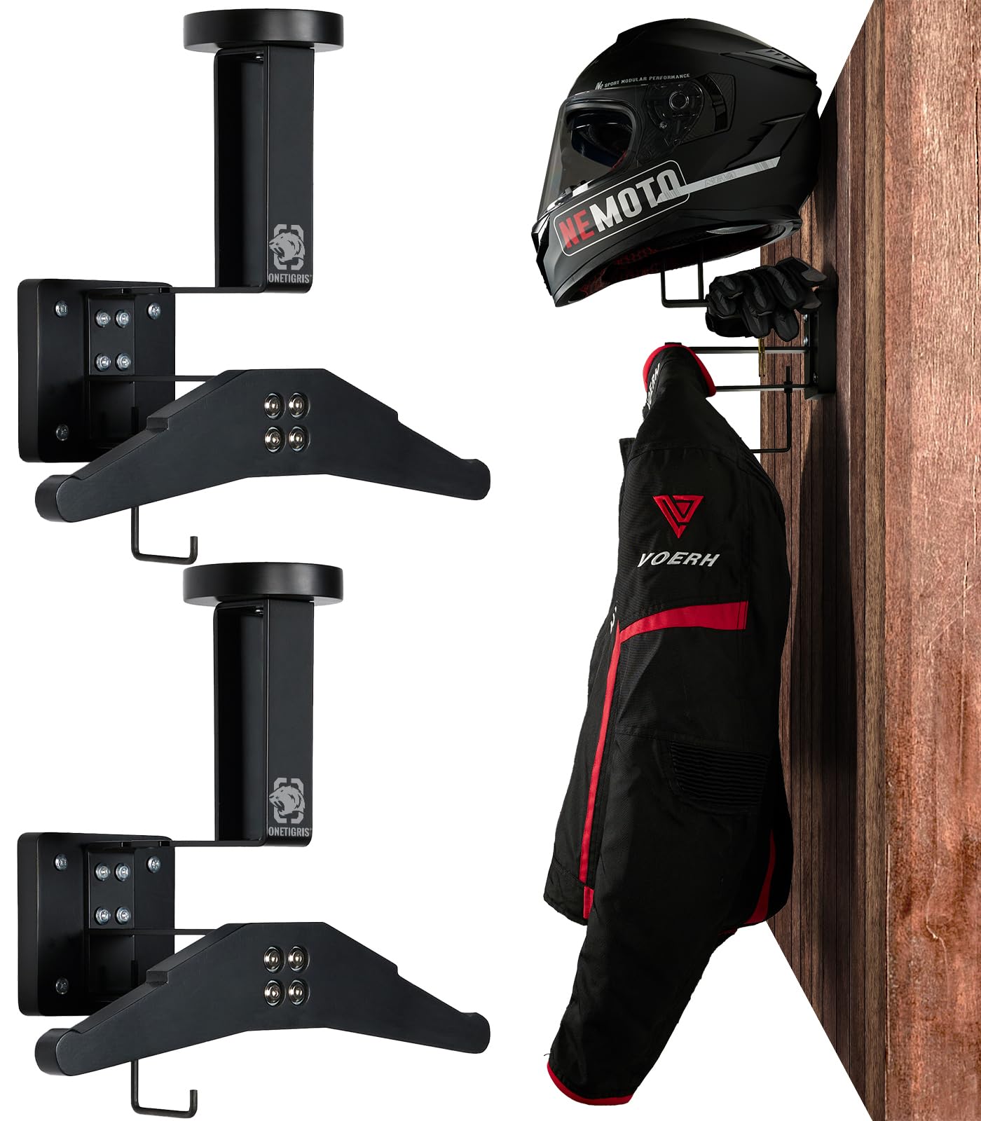 Snapklik.com : OneTigris Motorcycle Helmet Holder Wall Mount, Tactical ...