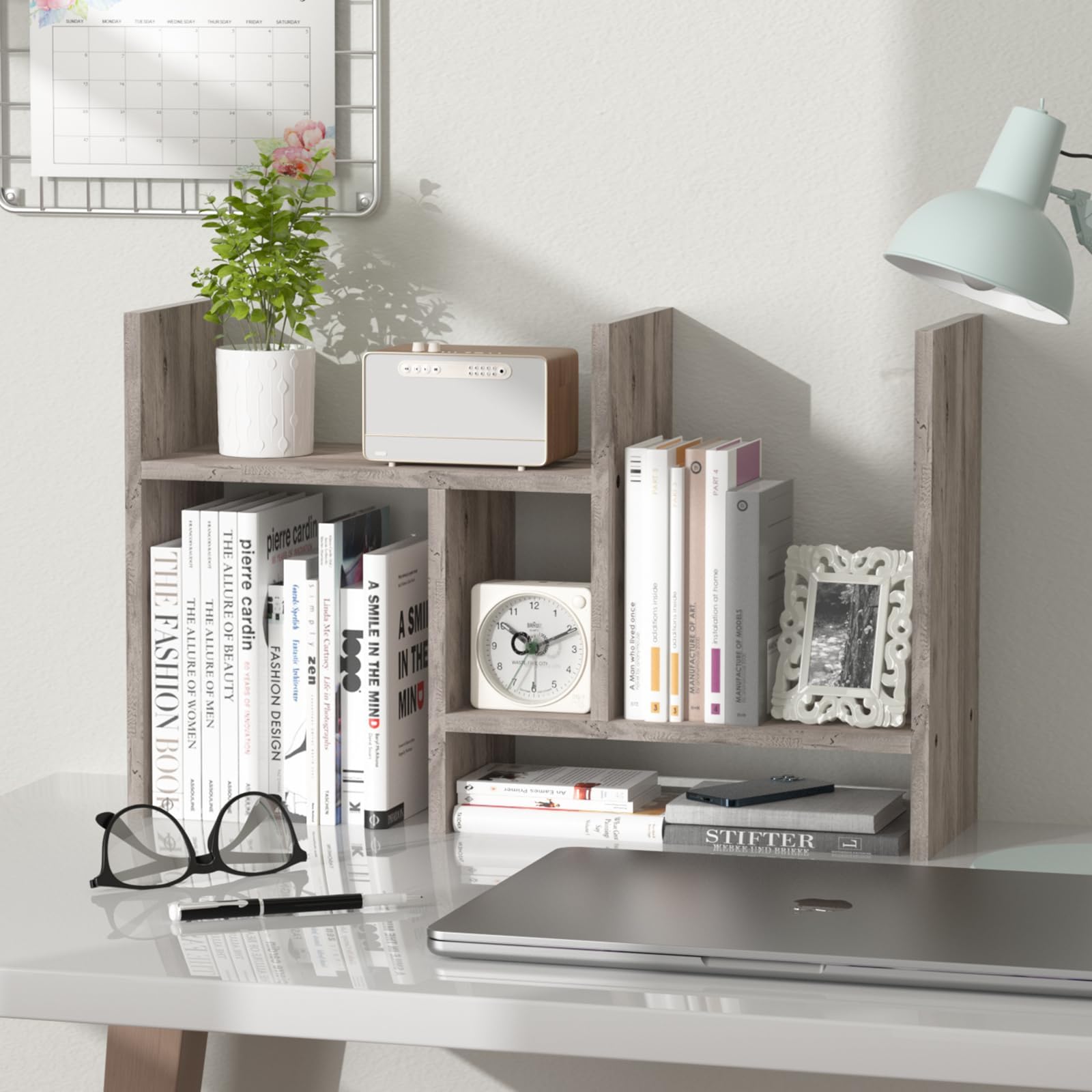 Amazon.com: MONIPA Desktop Shelves & Office Shelves Desk Hutch Top Only ...