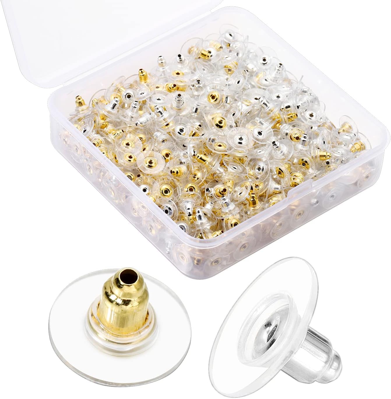 Amazon.com: 50 Piece HypoAllergenic Bullet Clutch Earring Backs with ...