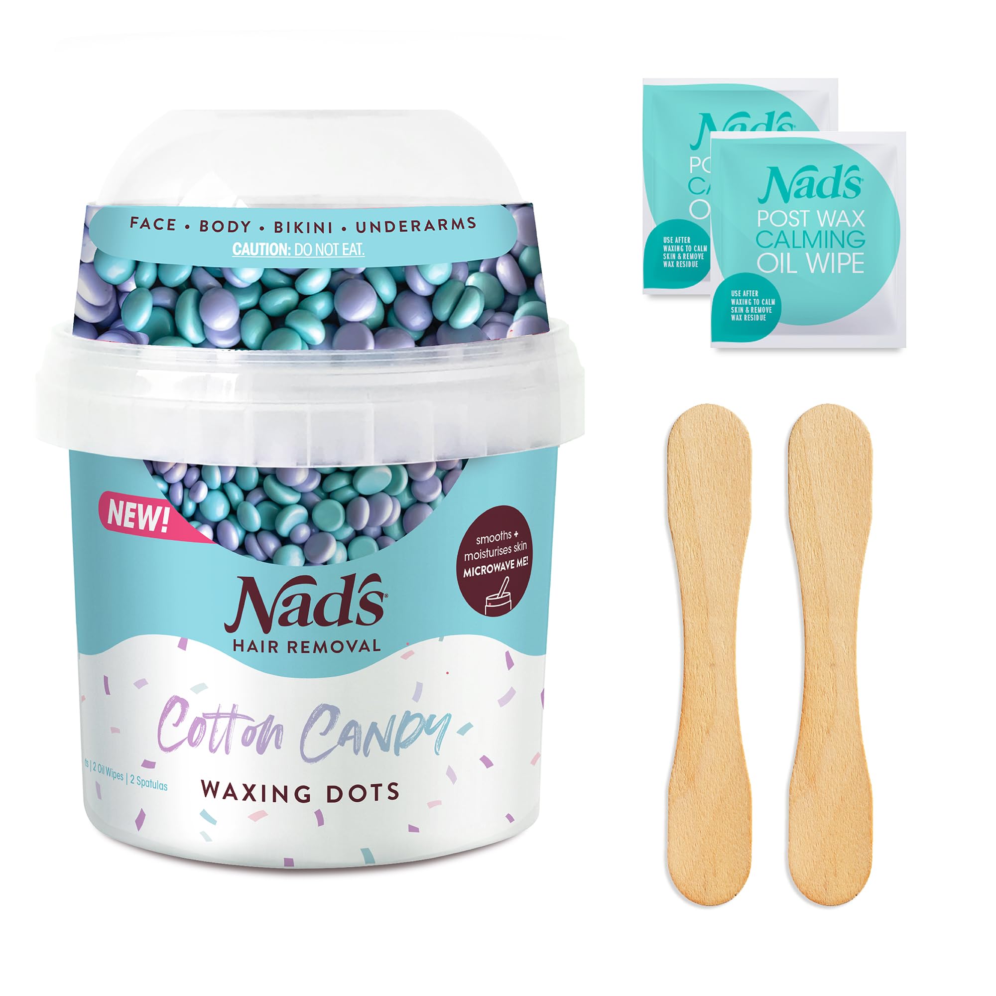 Snapklik.com : Nads Hair Removal Waxing Dots - Cotton Candy Hard Wax ...