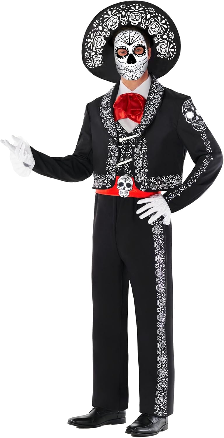 Amazon.com: Morph - Day Of The Dead Costume For Men, Mariachi Costume ...
