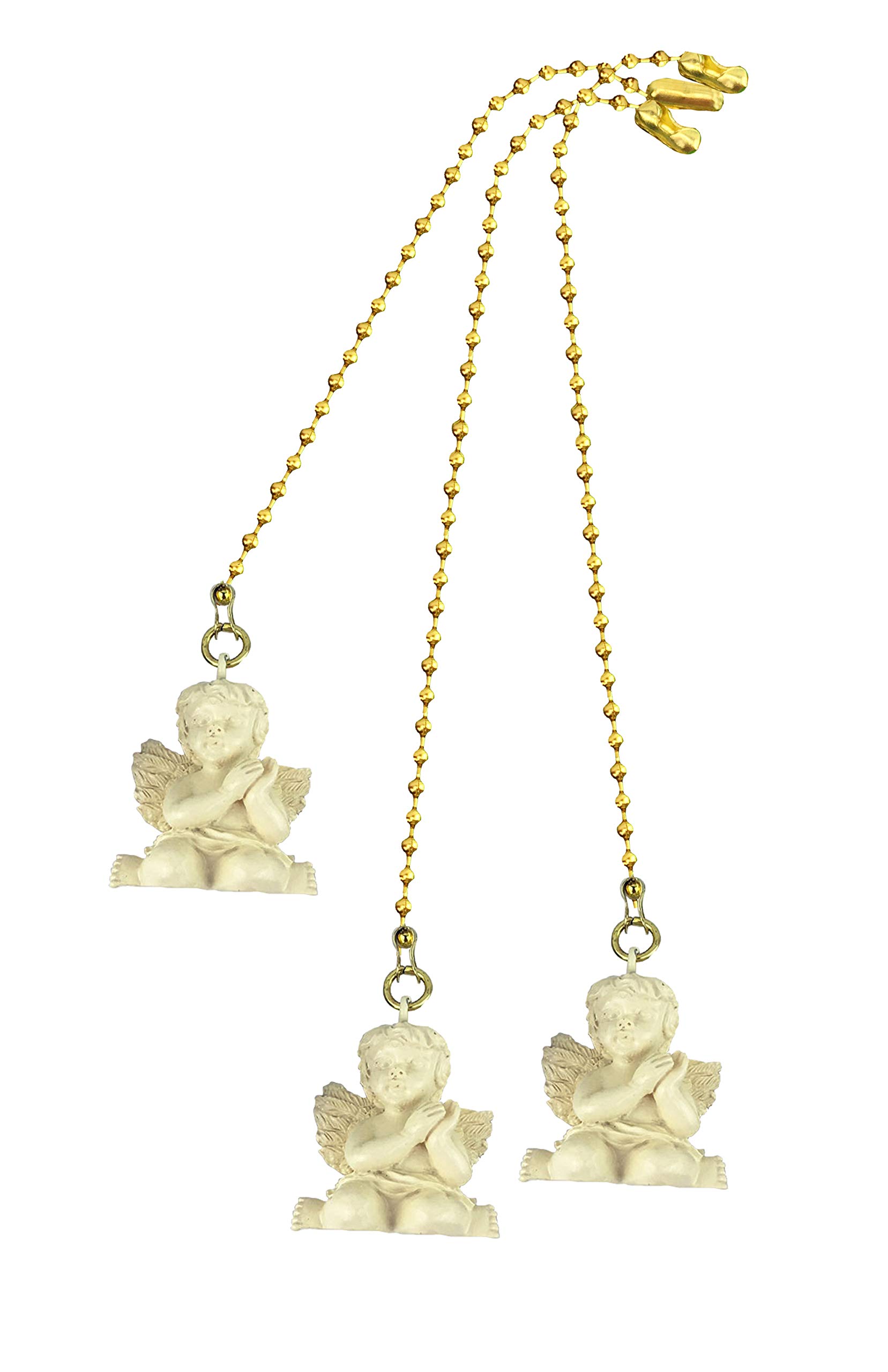 Decorative Clapping Angel Ceiling Fan Pulls, White Finished Plastic ...