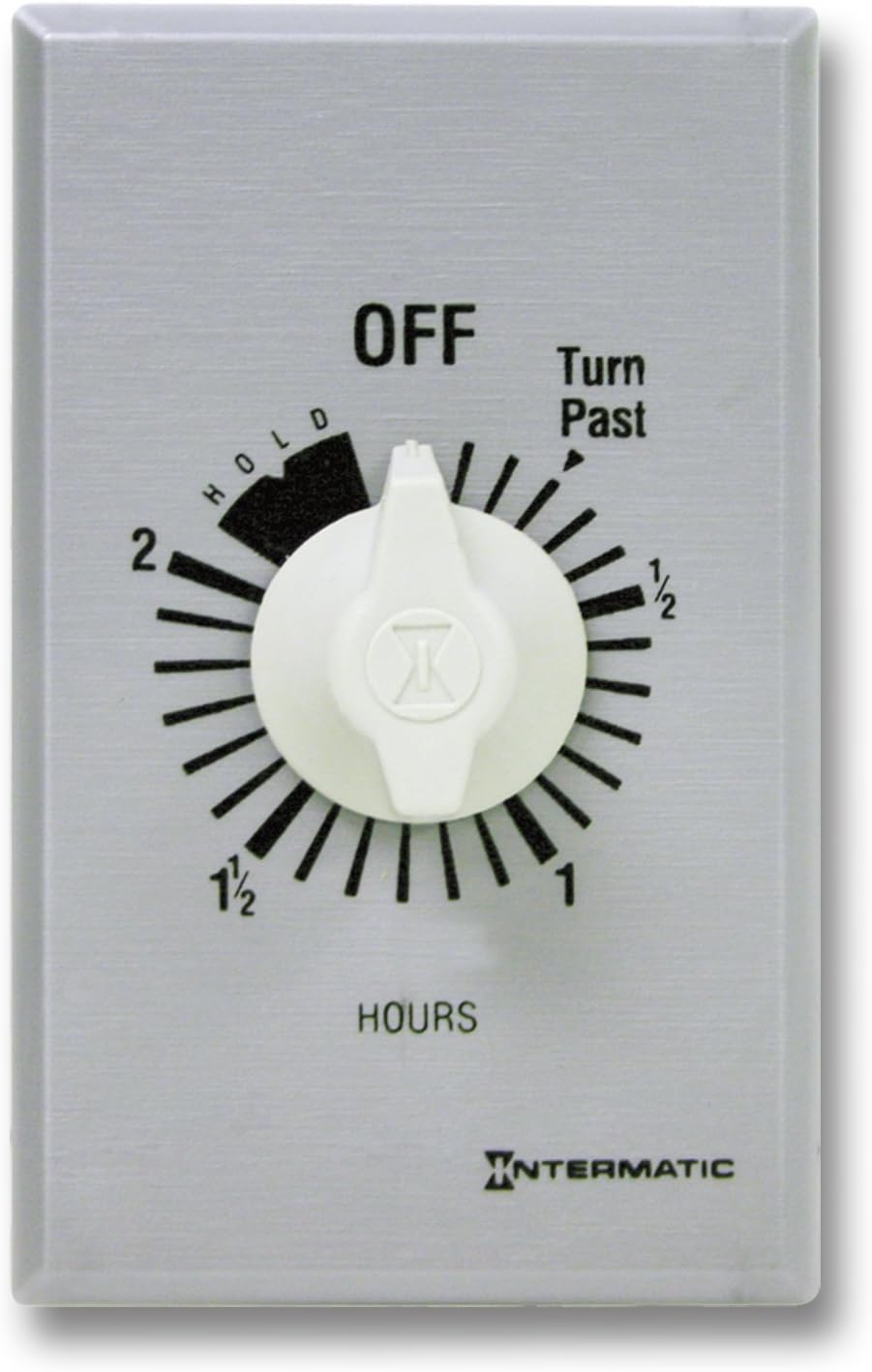Intermatic FF5MH 5-Minute Spring Loaded Wall Timer with Hold, Brushed ...