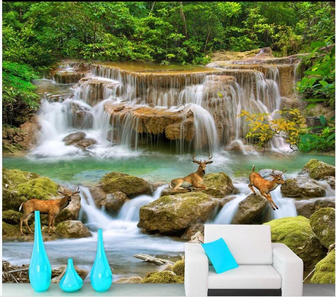 Water Creek Mural 3d Hidden Waterfalls 3D Wall Mural / Verborgen