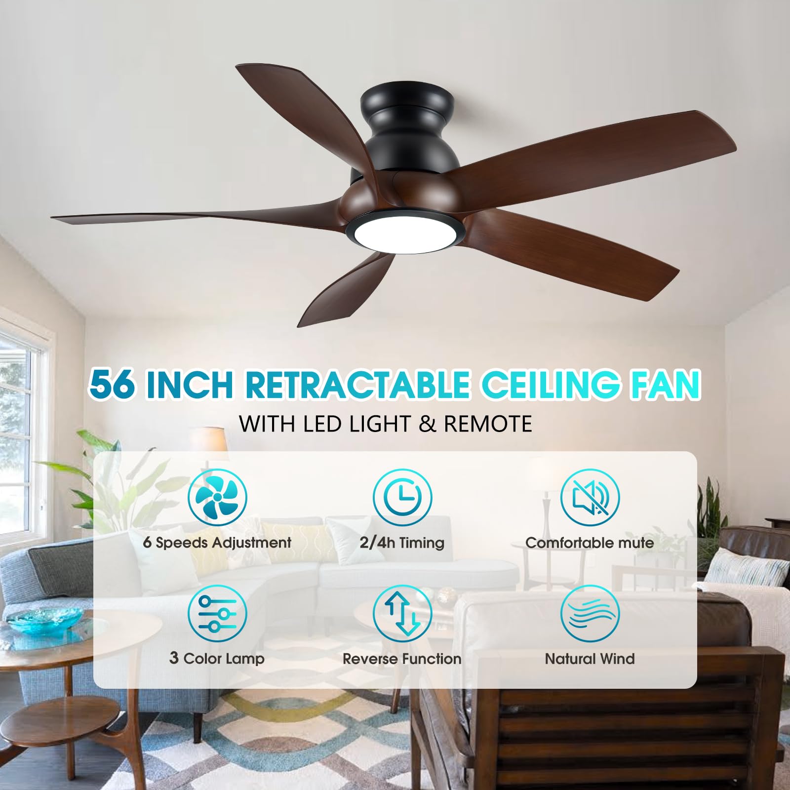 Snapklik.com : Lvienews 56 Inch Ceiling Fan