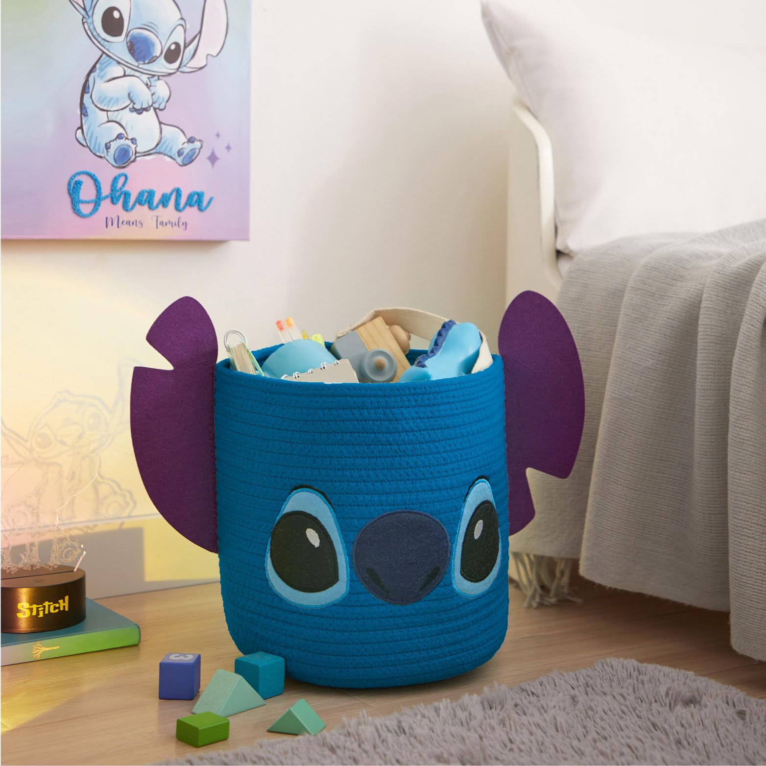 Snapklik.com : Idea Nuova Disney Stitch Figural Rope Storage Organizer ...